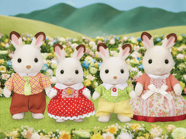 CALICO CRITTERS CHOCOLATE RABBIT FAMILY | Imagination Unlimited